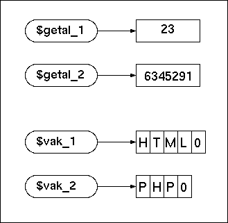 PHP constanten en variabelen